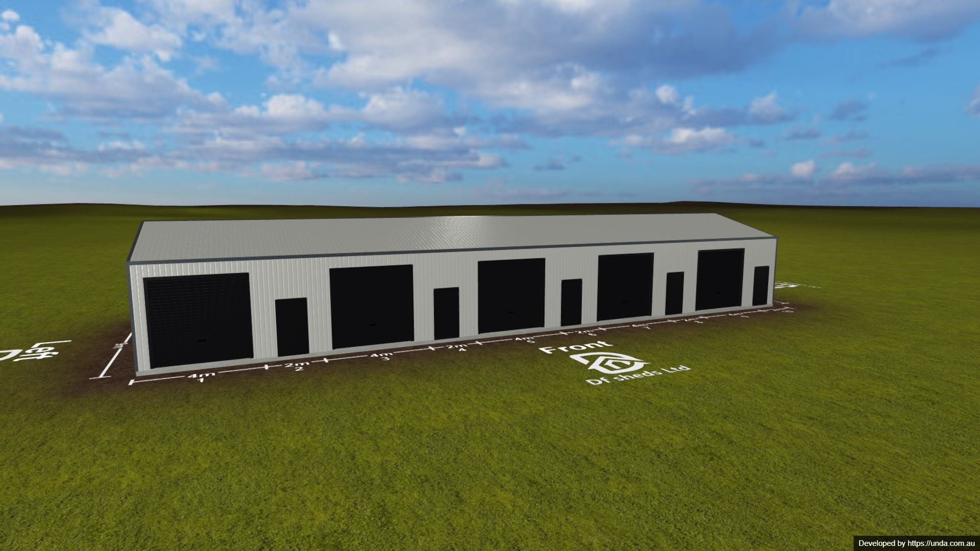 30m x 9m x 3.6m Unit Block » DFshedsLTD